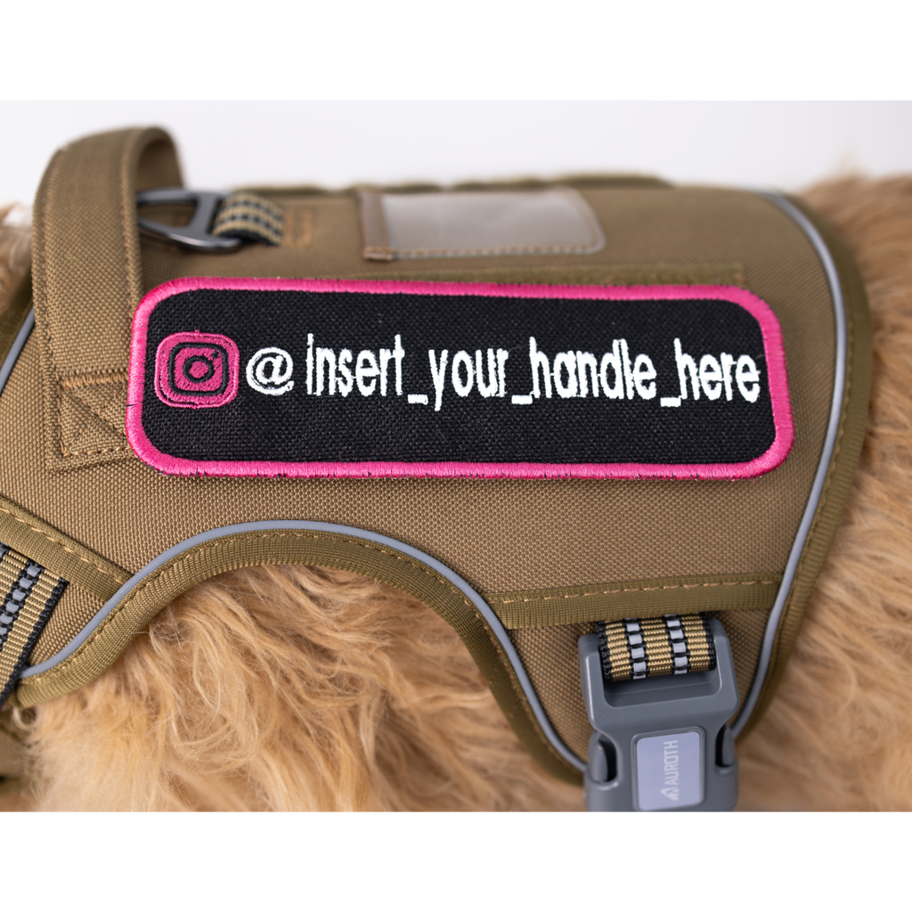 Custom Insta Handle Patches | K9 Sport Sack